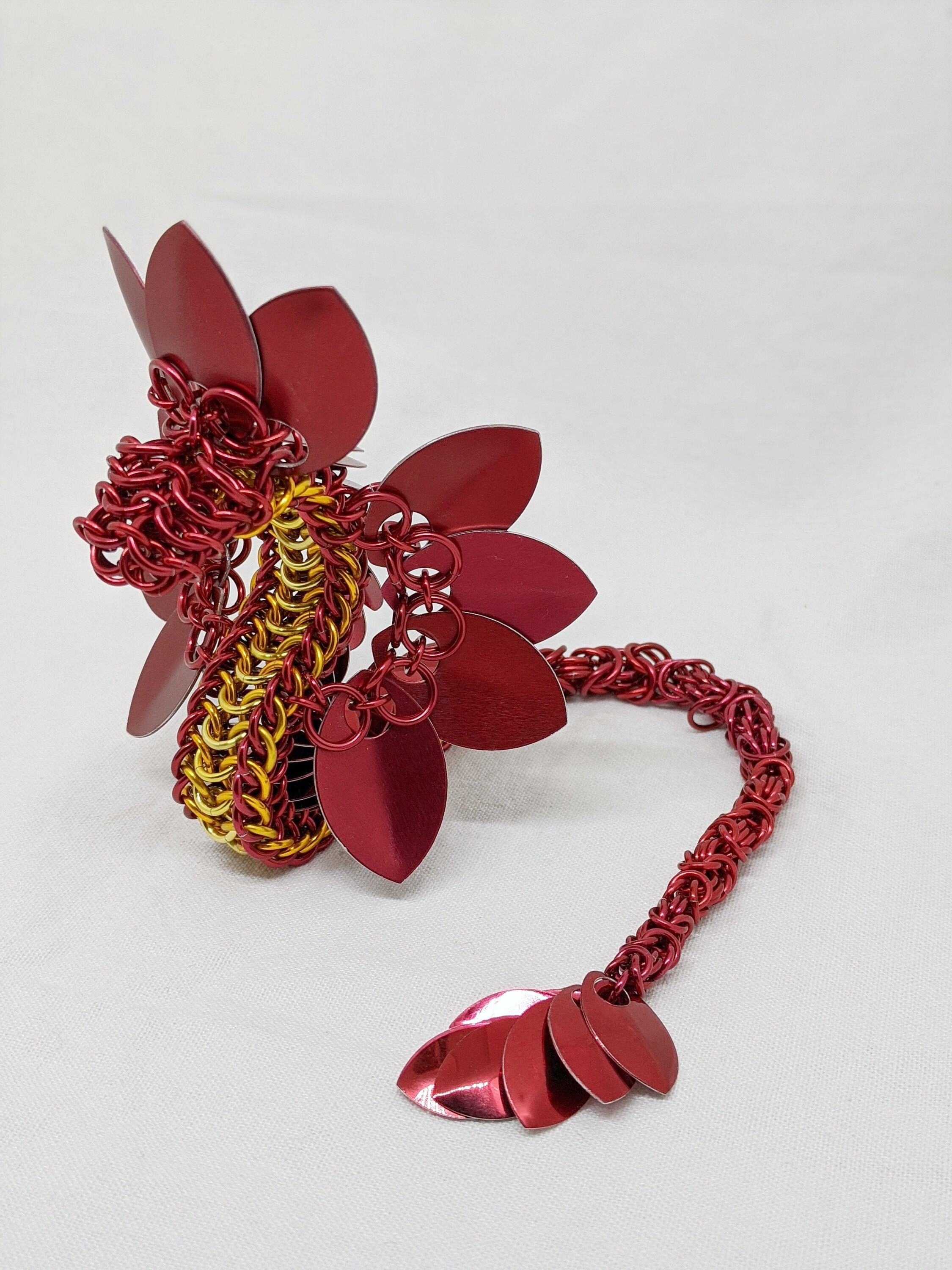 Red Dungeons and Dragons Chainmail Dragon | Etsy