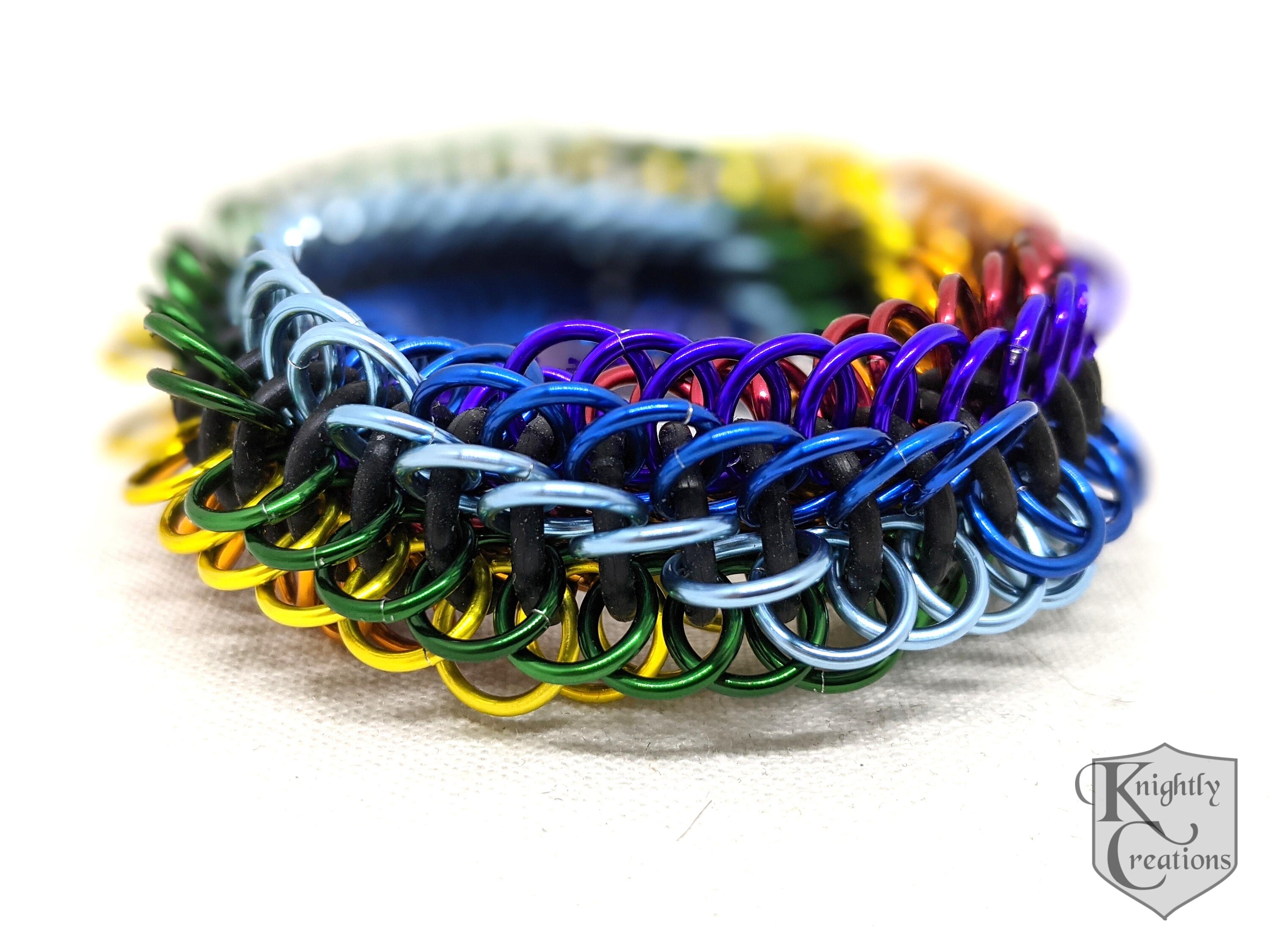 Toys Anxiety Reliever Rainbow Infinity Rose Fidget Toy Chain Maille Toy ...