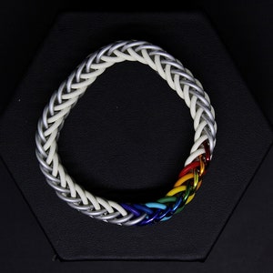 Rainbow Pride Persian Stretch Chainmaille Infinity Bracelet - Etsy