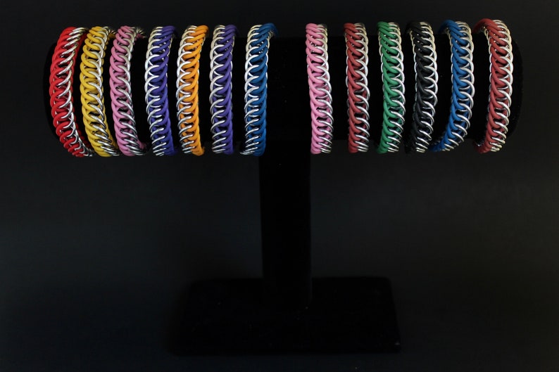 Rainbow Pride Persian Stretch Chainmaille Infinity Bracelet | Etsy