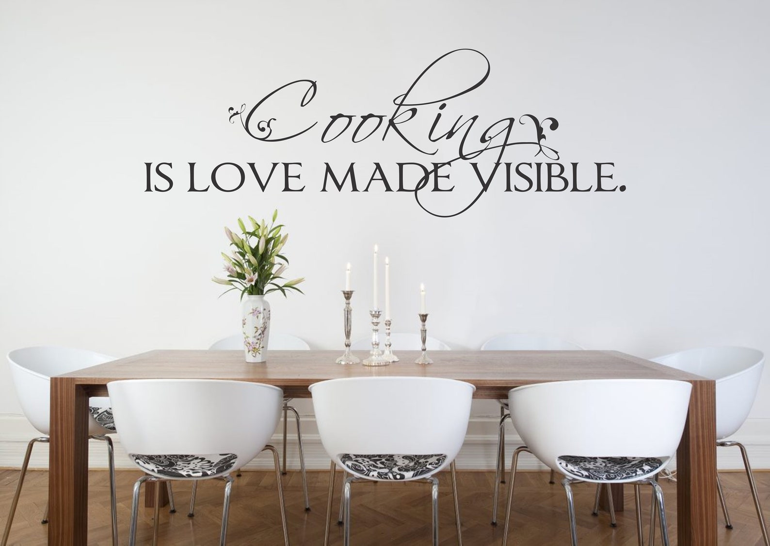 Cooking is Love Vinyl Wall Decal: Kitchen Quote Decor - Etsy