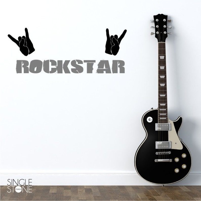 Nursery Rock Star Wall Decal Vinyl Wall Decals Stickers Art | Etsy