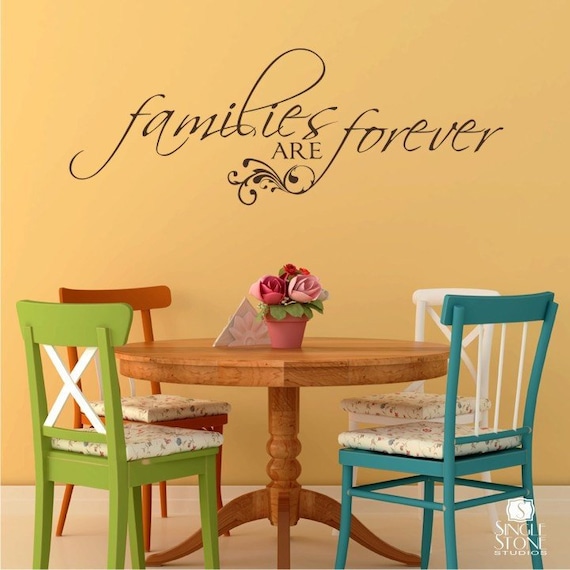 Families Are Forever Wall Decal Quote Vinyl Text Stickers | Etsy