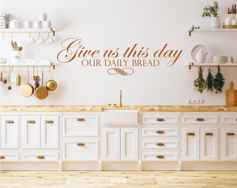 Daily Bread Wall Decal Scripture - Vinyl Wall Words Stickers Art Custom ...