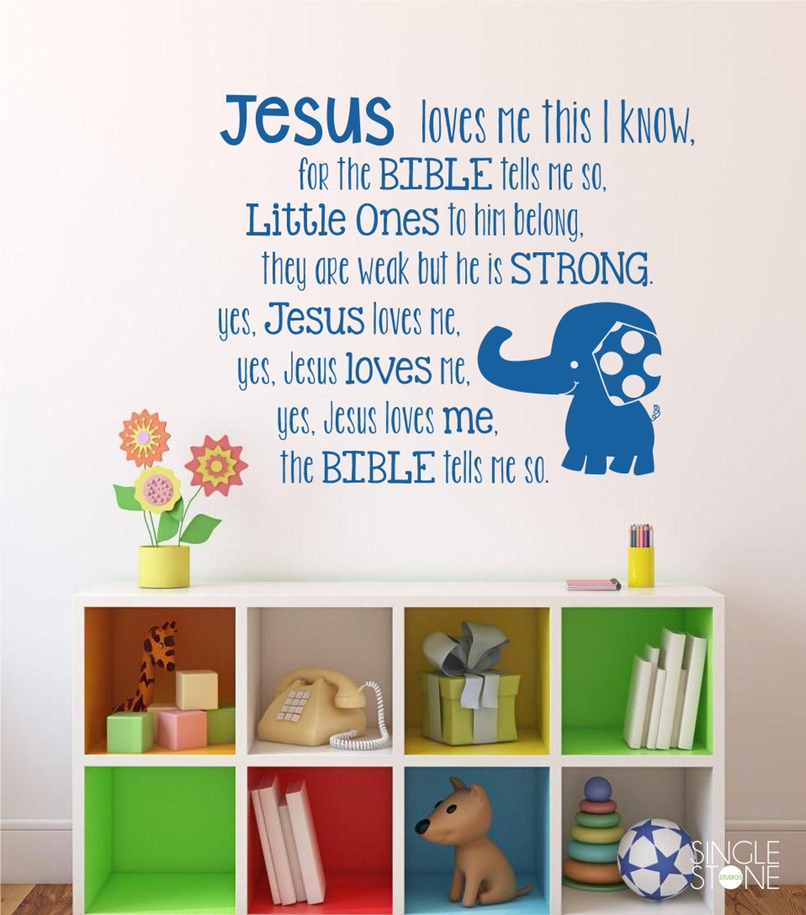 Jesus Loves Me Nursery Wall Decal Custom Home Decor - Etsy