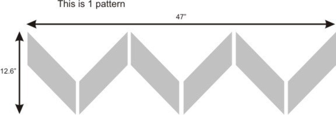 Chevron Pattern Wall Decals Vinyl Art Stickers Custom Home | Etsy