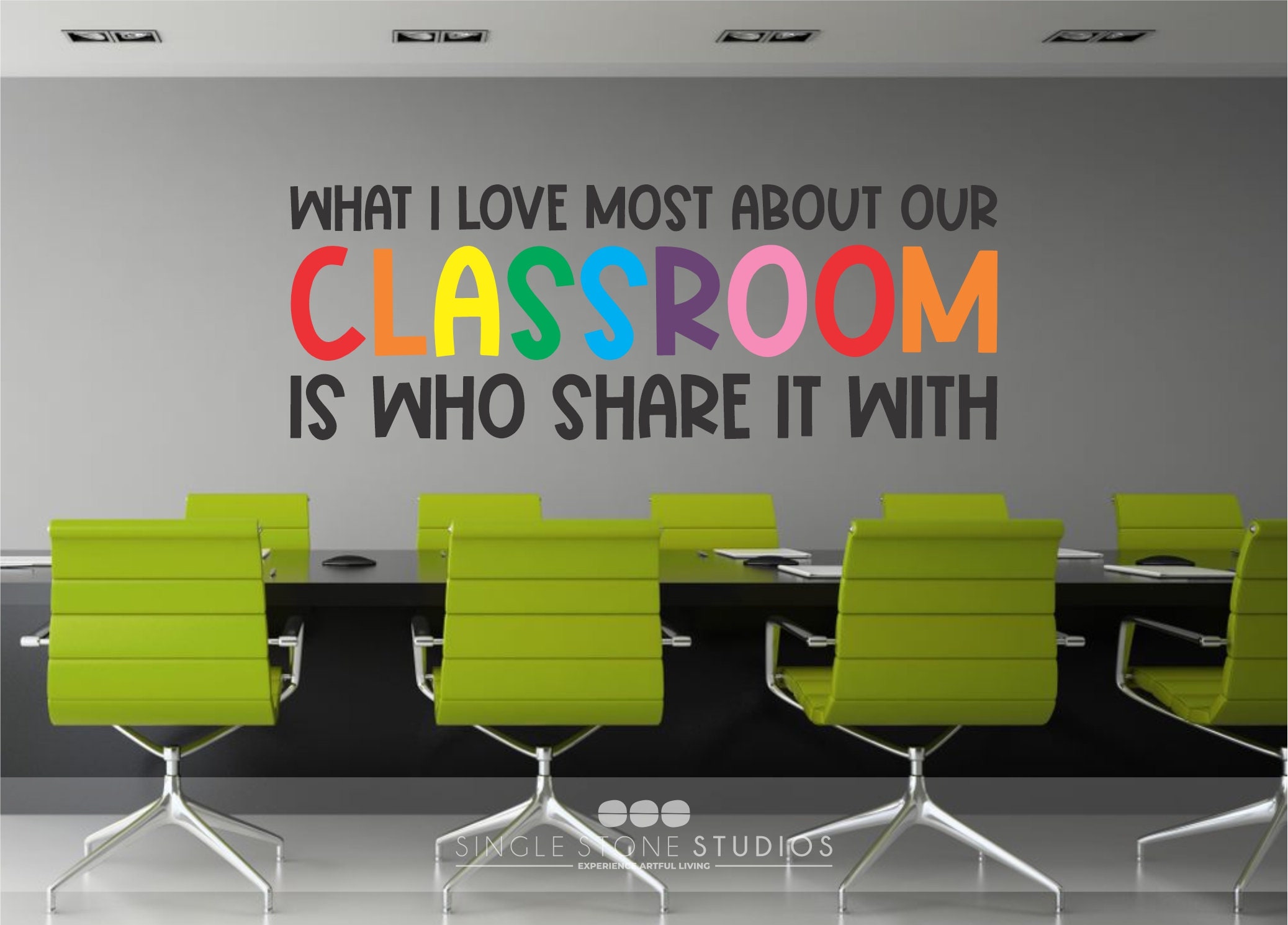 What I Love Most About Our Classroom - Classroom Decal - Rainbow Kids ...