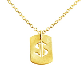 Dollar sign necklace | Etsy