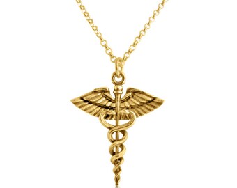 Caduceus pendant | Etsy