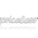 Script Word PRICELESS Statement Charm Pendant Jump Ring Necklace 925 ...