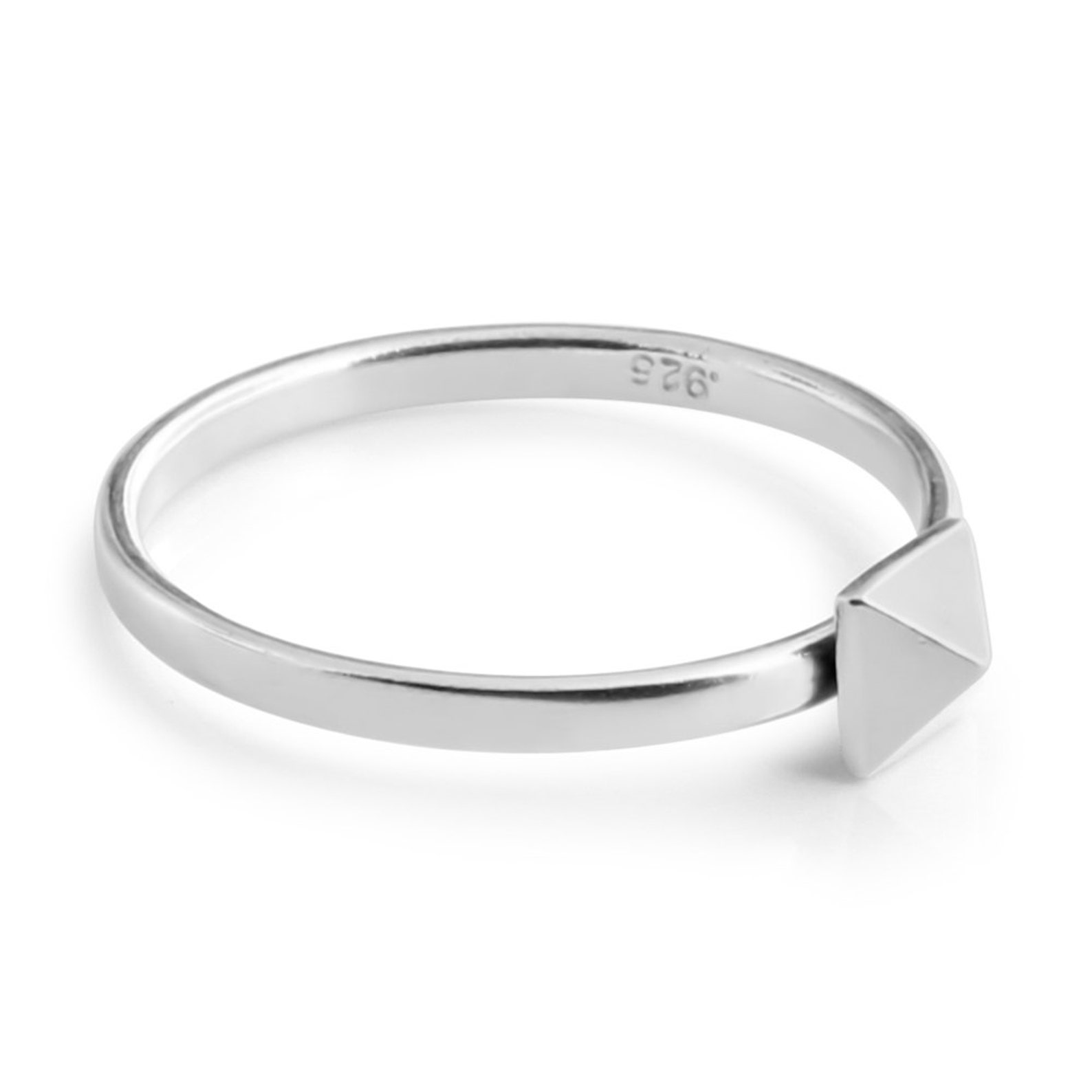 Pyramid Geometric Shape Stackable Ring 925 Sterling Silver New | Etsy