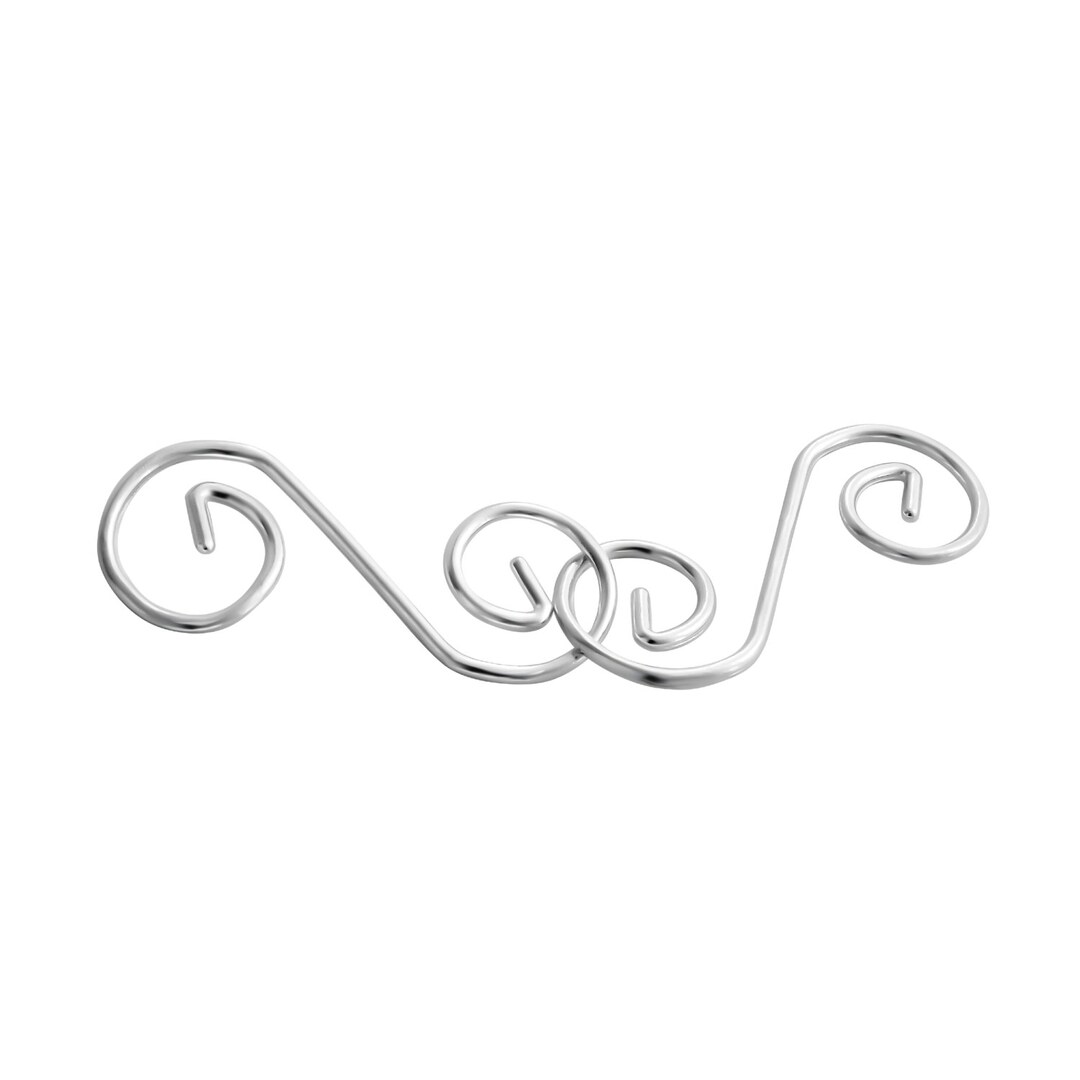 Pair of S-shaped Spiral Hooks Necklace Extender 925 Sterling Silver ...
