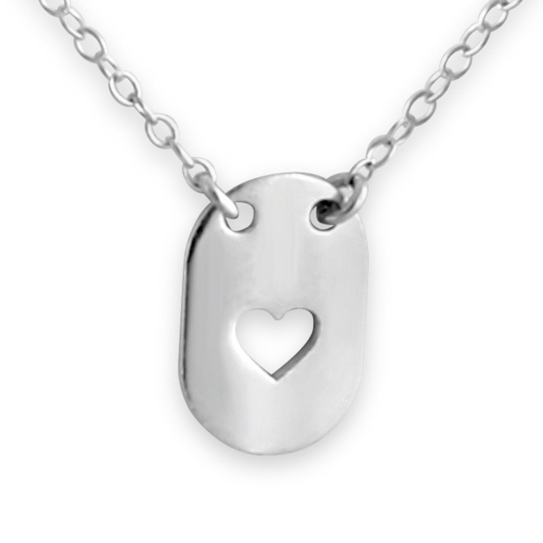 Sideways Open Heart Dog Tag Love Symbol Romantic Sweetheart - Etsy