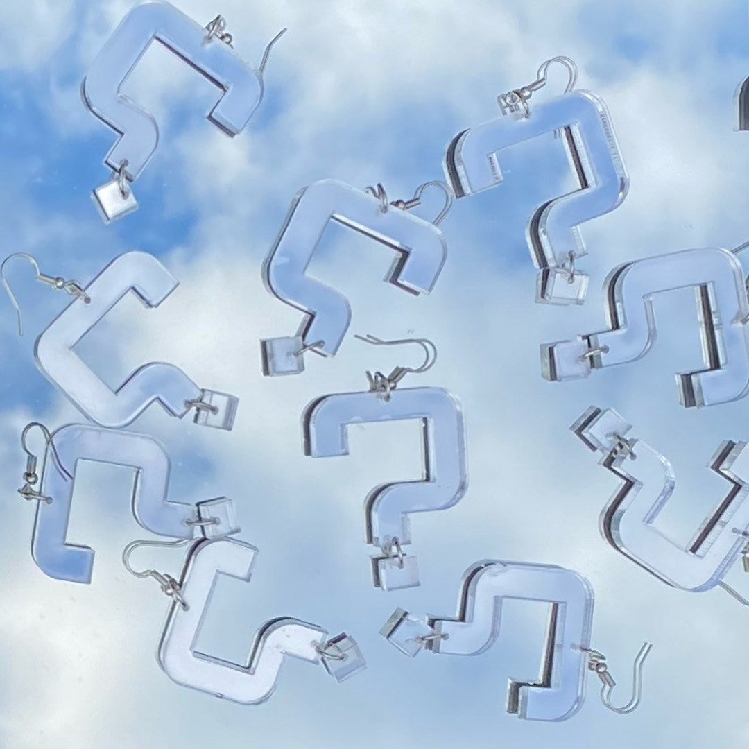 Tipper Acrylic Question Mark Earrings - Etsy