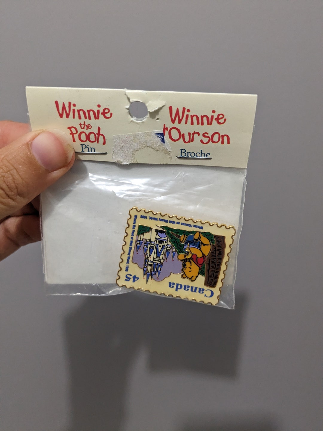 Vintage Winnie the Pooh Stamp Button or Pin - Etsy
