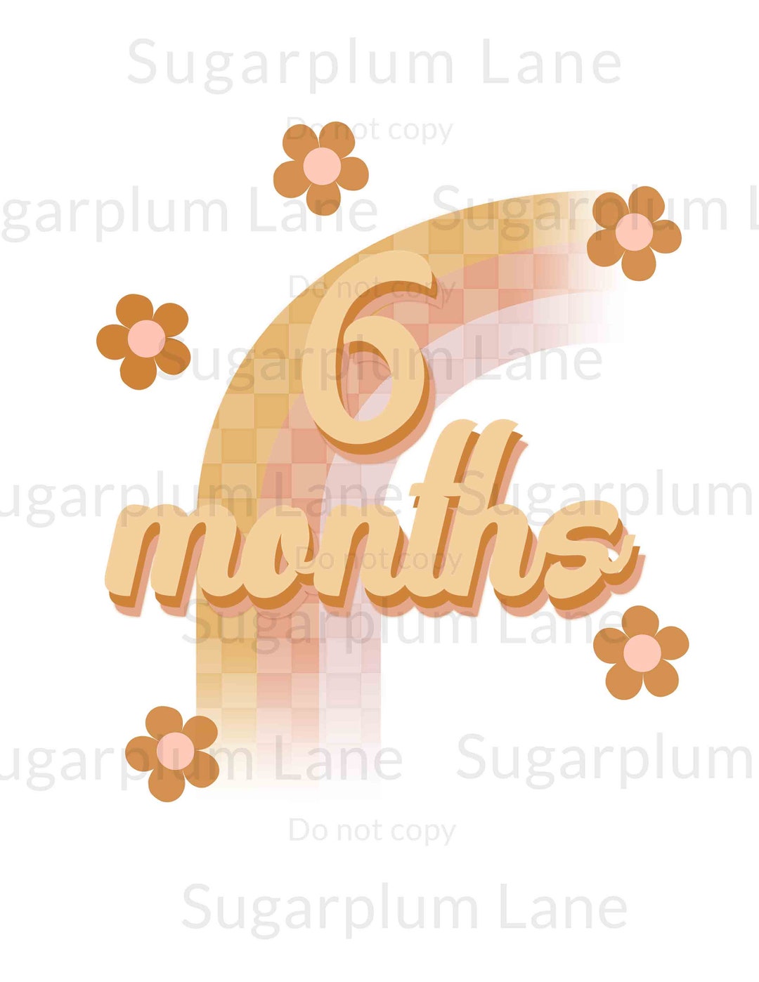6 Month Milestone PNG | Sublimation Design | Half Birthday | DTF Design ...