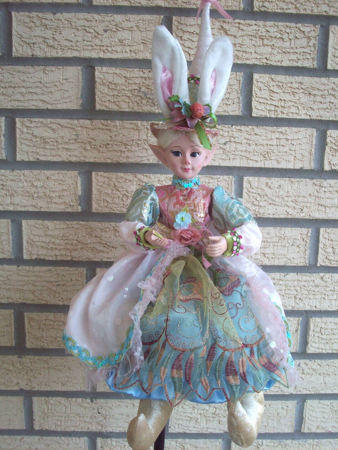 Easter Spring Posable Elf Doll Figure, Multicolor Elf, Shelf Sitter Elf ...