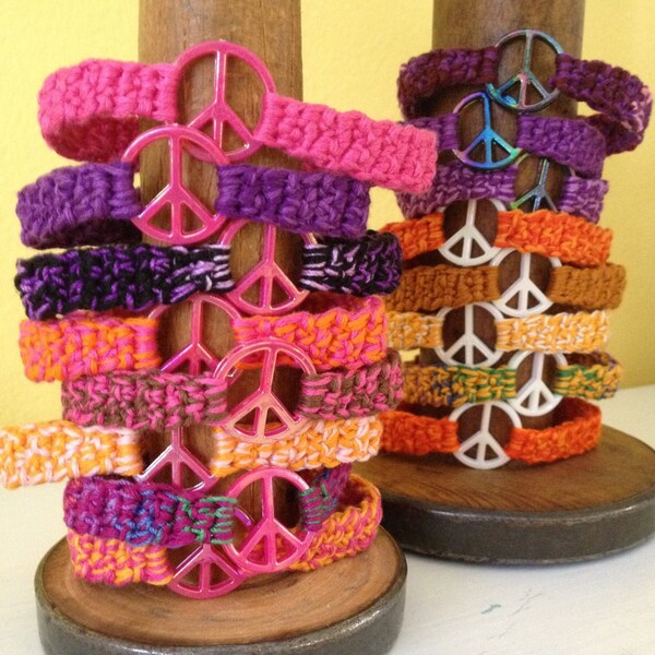 Crochet Peace Sign - Etsy