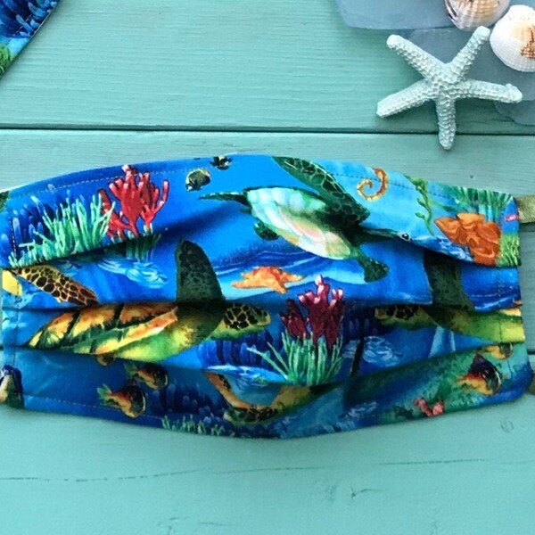 Sea Turtle Face Mask - Etsy