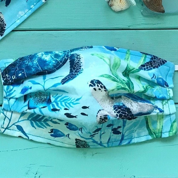 Sea Turtle Face Mask - Etsy