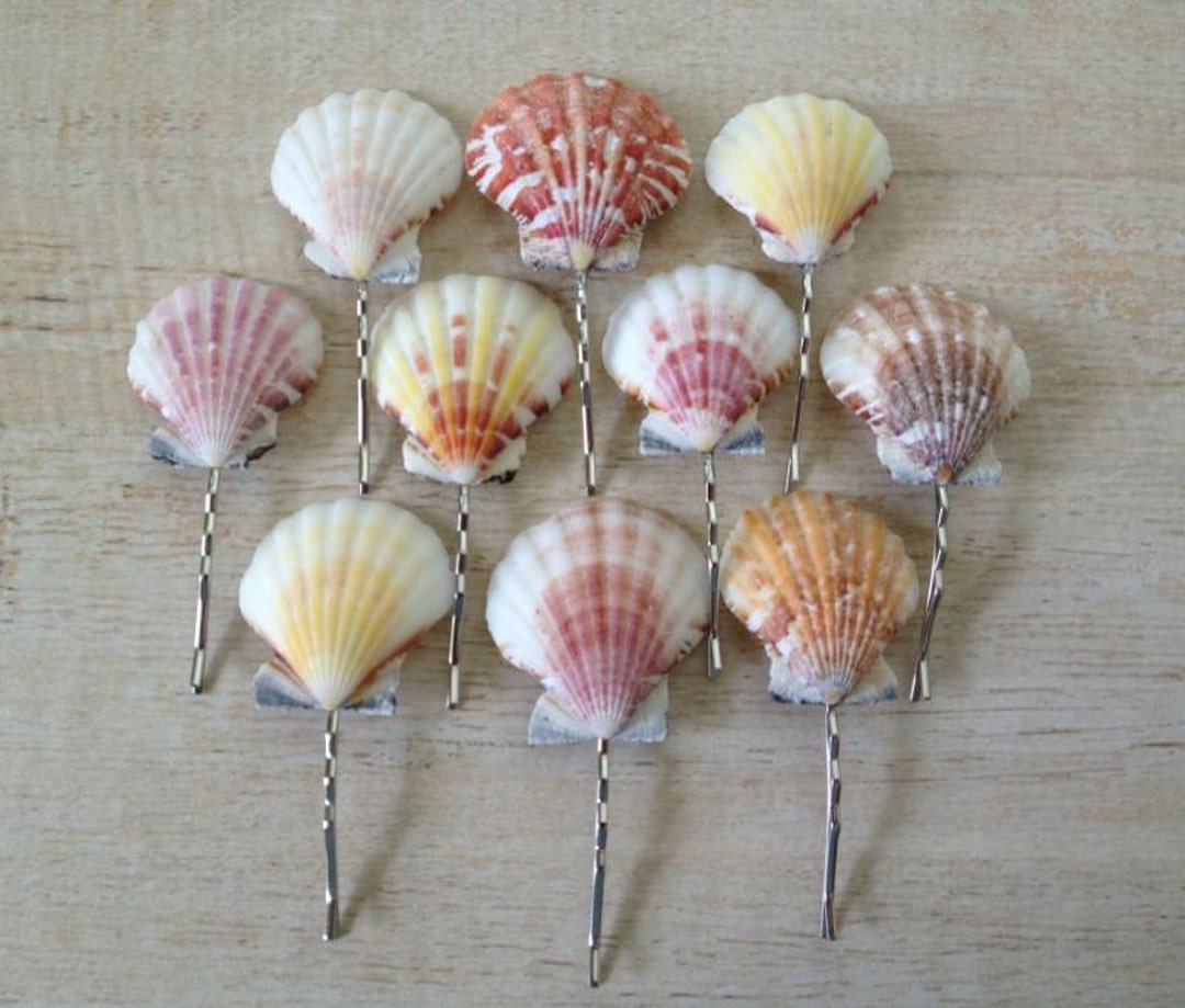 Shell Hair Pin Ocean Hair Style Bobby Pin Beach Wedding Mermaid Costume ...