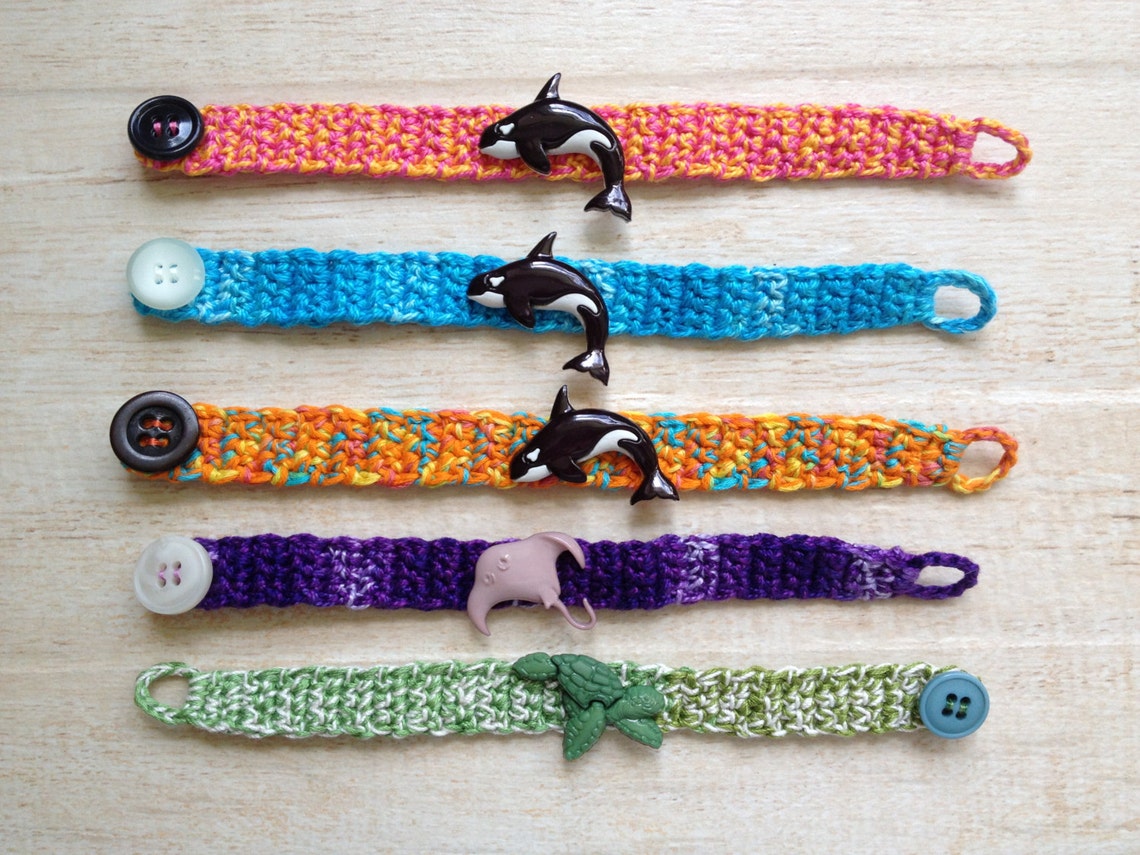 Ocean Friendship Bracelets Sea Life Marine Crochet Beach - Etsy