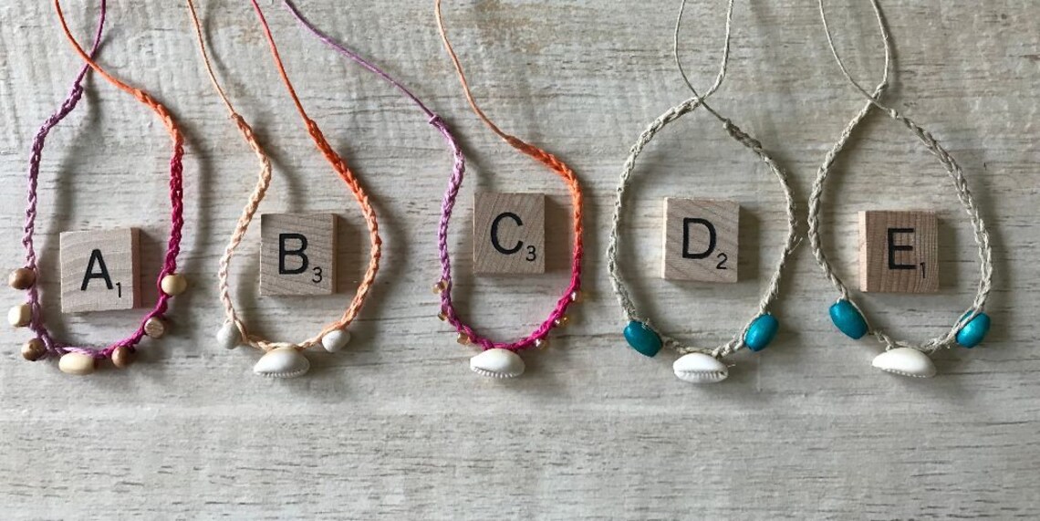 Beach Jewelry Shell Friendship Bracelet Anklet Boho Hippie - Etsy