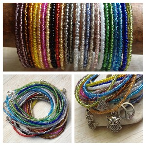 Seed Bead Anklet Stackable Beach Ocean Jewelry Music Festival Hippie ...
