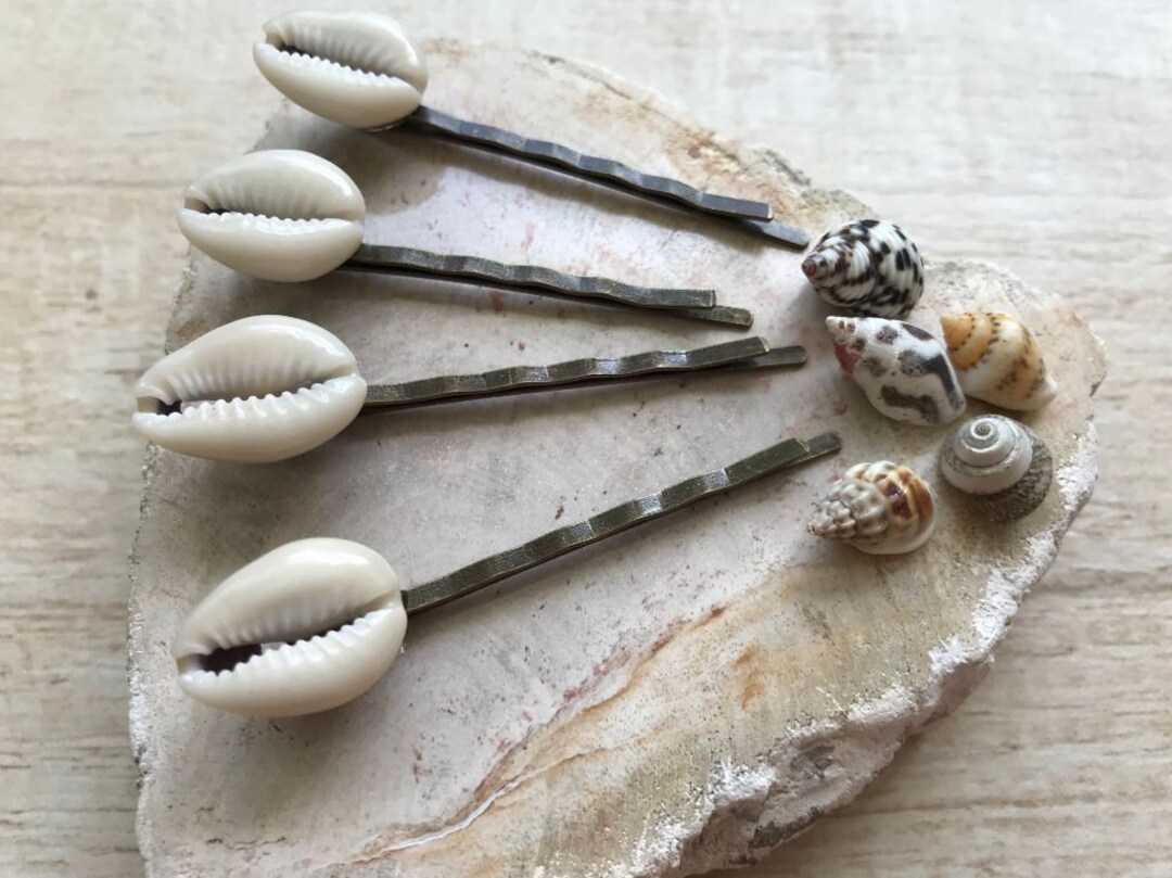Cowrie Shell Hair Pin Beach Hairstyle Ocean Seashore Surfer Girl ...