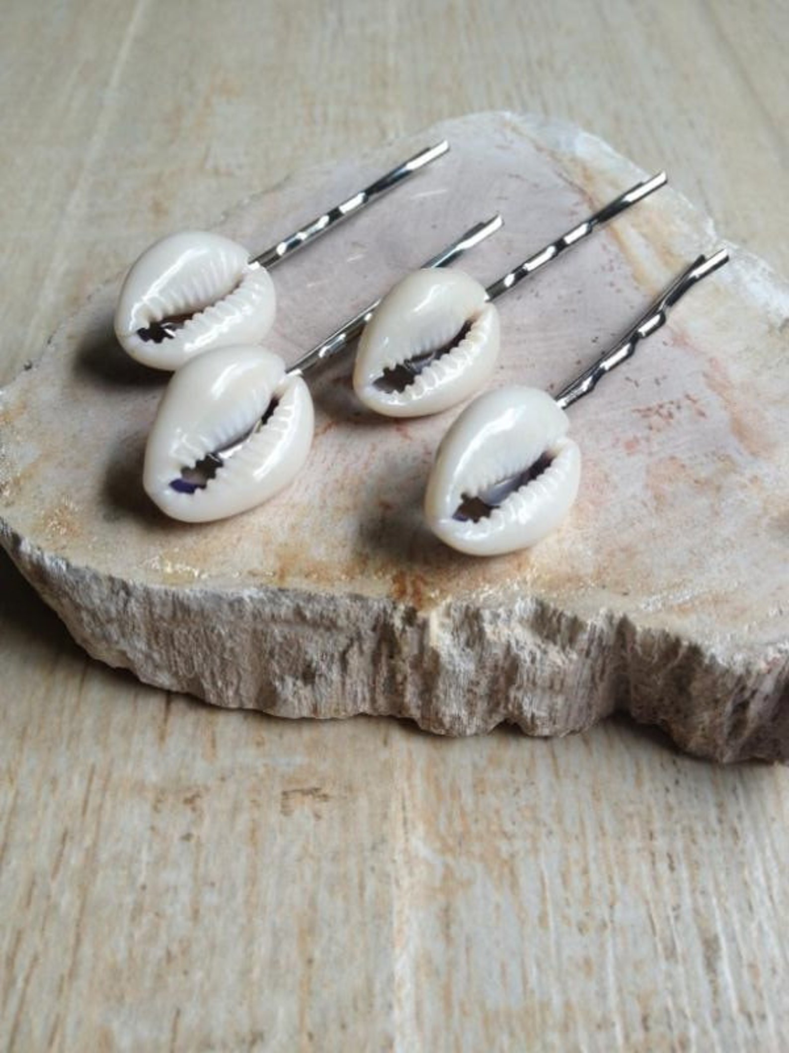 Cowrie Shell Hair Pin Beach Hairstyle Ocean Seashore Surfer - Etsy