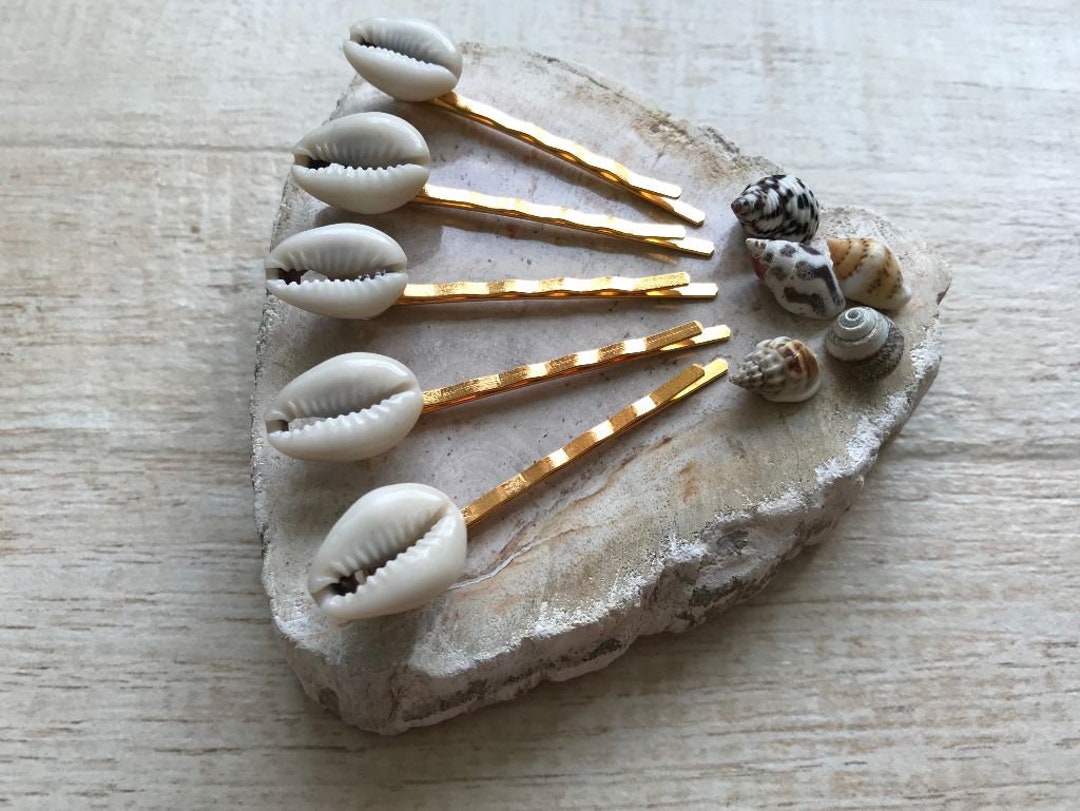 Cowrie Shell Hair Pin Beach Hairstyle Ocean Seashore Surfer Girl ...
