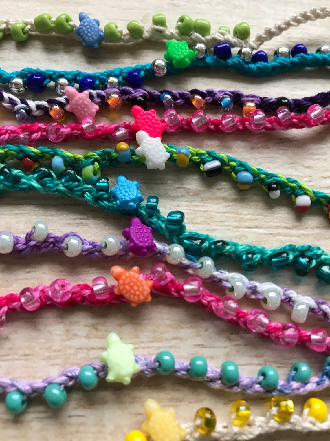 Turtle Friendship Bracelets Crochet Beach Pool Nature Ocean Sea Mermaid ...