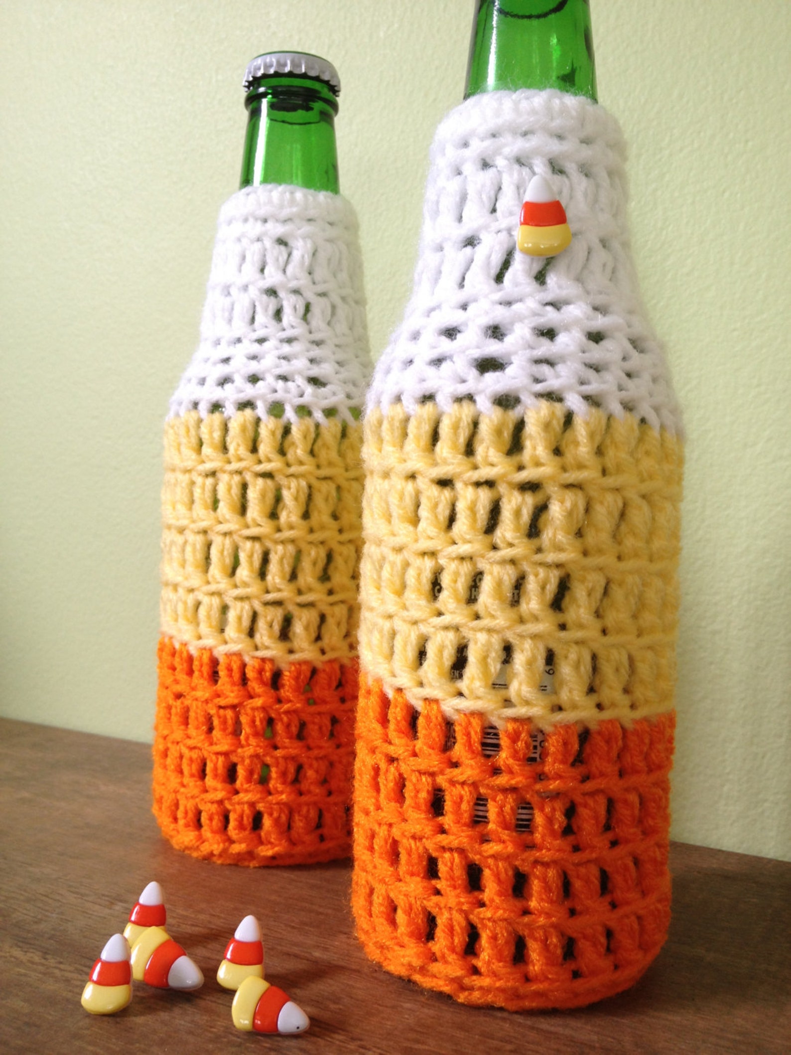Halloween Candy Corn Bottle Sweater Fall Party Favors - Etsy