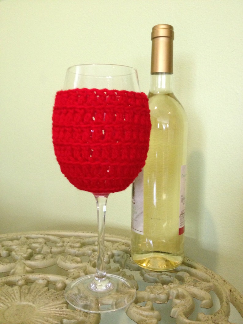 Pattern Wine Glass Cover Crochet Ugly Tacky Christmas Sweater Etsy