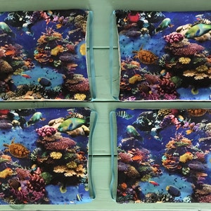 Face Mask Tropical Reef Coral Under the Sea Cotton Fabric Elastic ...
