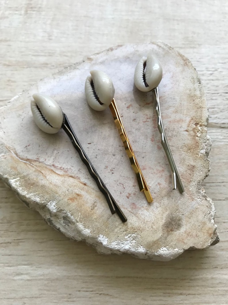 Cowrie Shell Hair Pin Beach Hairstyle Ocean Seashore Surfer Girl ...