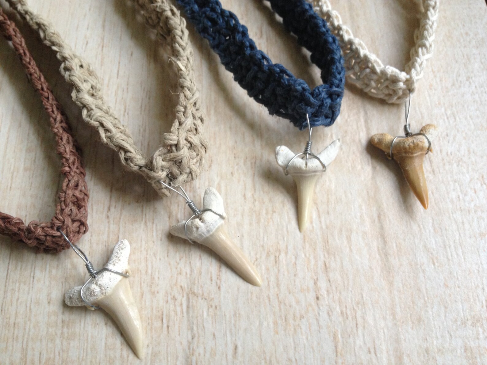 Shark Tooth Anklet Crochet Hemp Ocean Sea Surf Shore Beach - Etsy