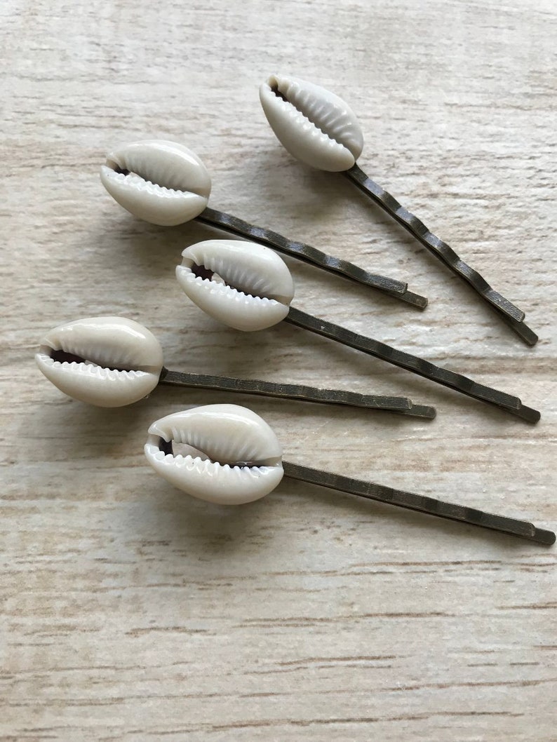 Cowrie Shell Hair Pin Beach Hairstyle Ocean Seashore Surfer - Etsy