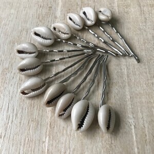 Cowrie Shell Hair Pin Beach Hairstyle Ocean Seashore Surfer Girl ...