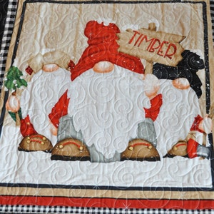 Timber Gnomes Christmas Quilt - Etsy