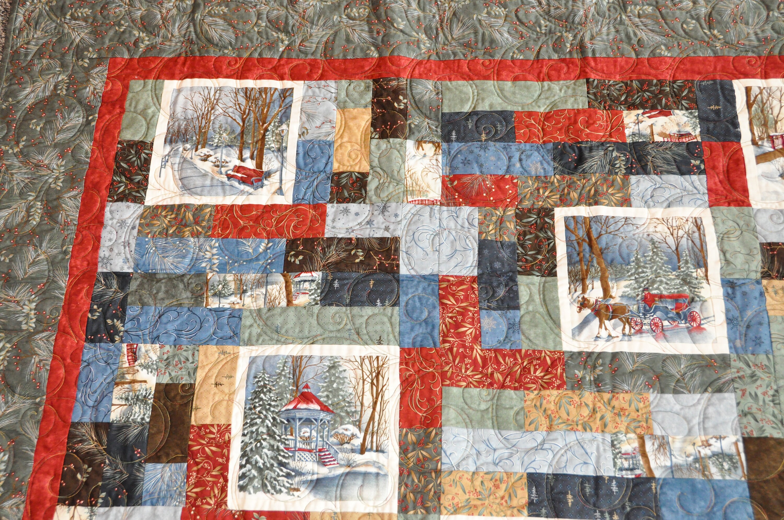 Christmas Scene Quilt - Etsy