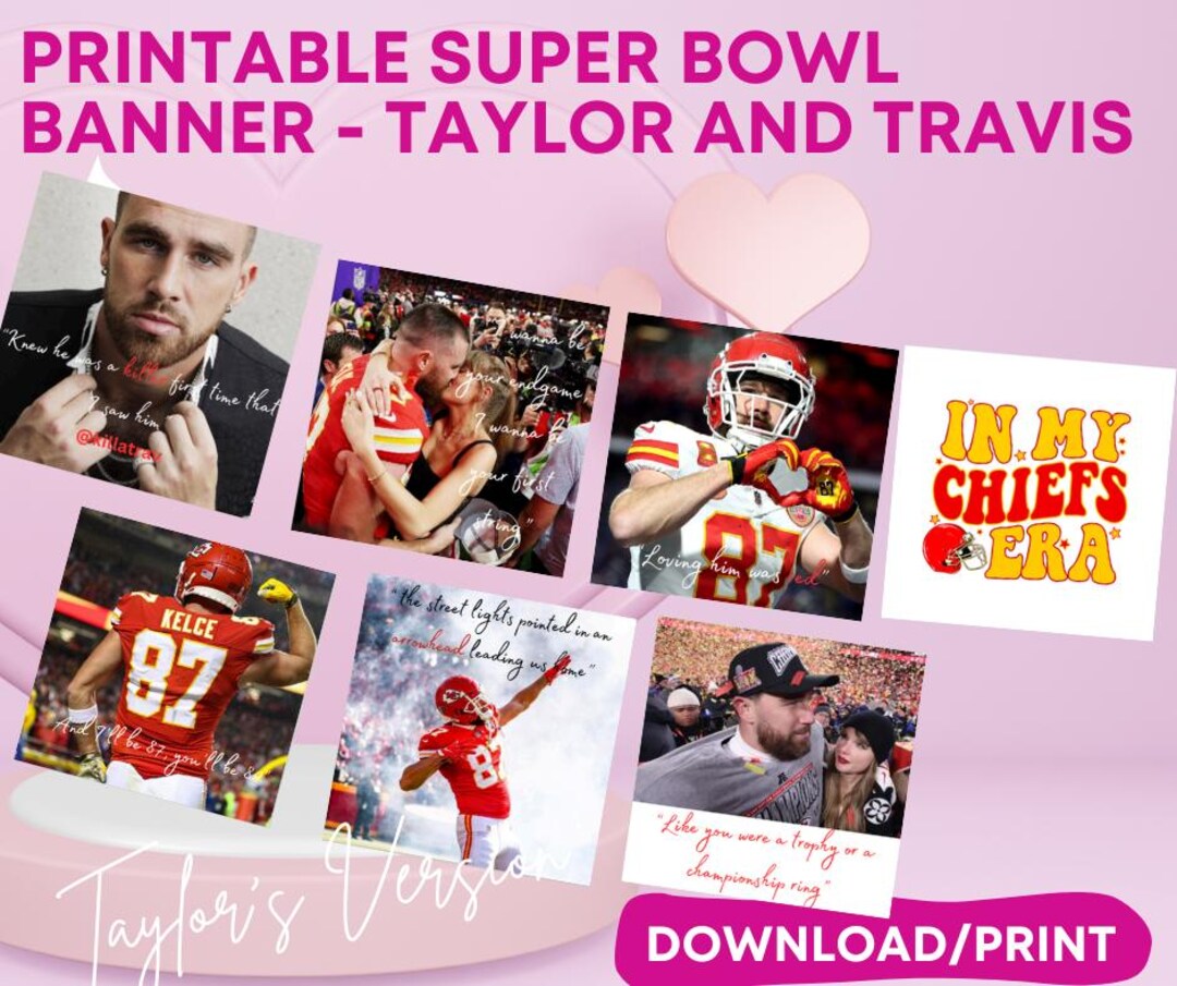 Taylor Swift/travis Kelce Super Bowl Banner - Etsy