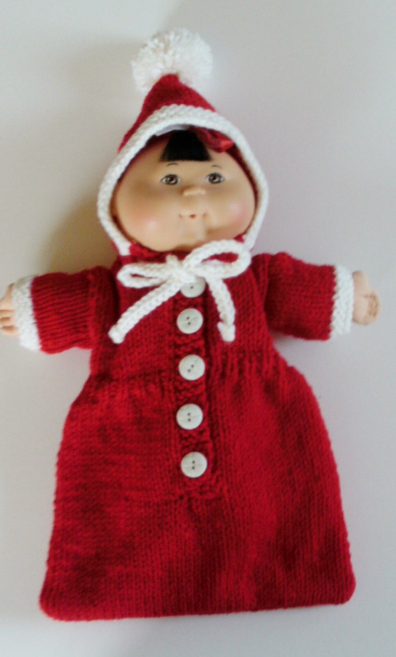 DIY KNITTING PATTERN Santa Bunting Sleeping Bag for | Etsy