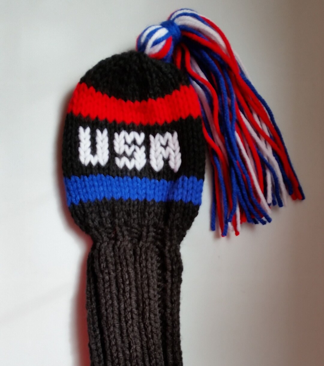 CUSTOM USA Hand Knit GOLF Club Headcover, Tassel, Driver Cover, Fairway ...