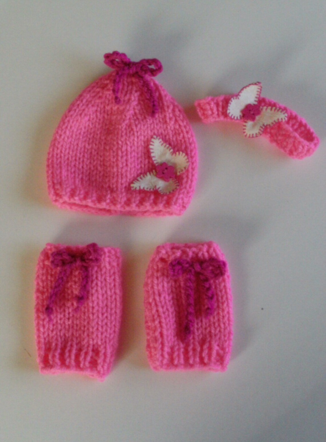 PATTERN Adorable PREEMIE Hand Knit Legwarmers Cap and | Etsy