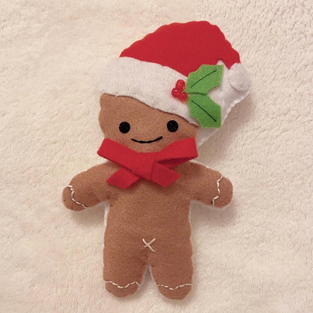 Santa Gingerbread Fella Feltie Ornament - Etsy