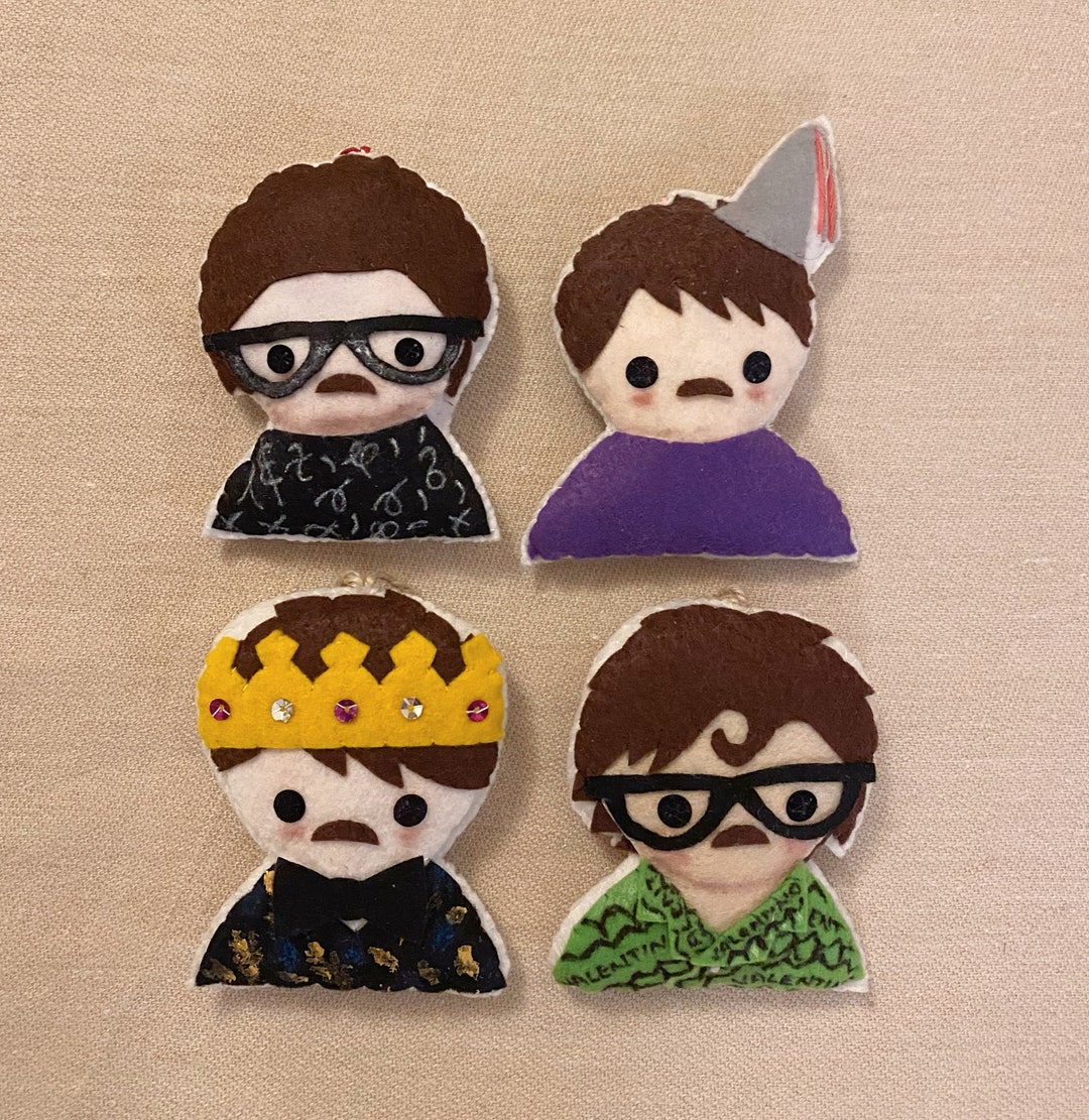 Pedro Pascal Ensemble Felt Ornaments - Etsy