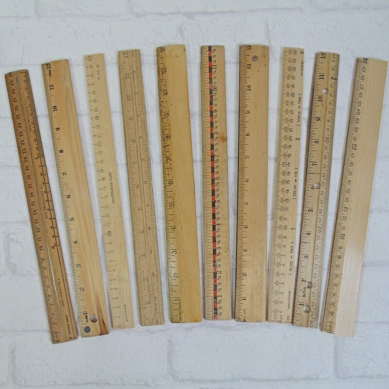 Vintage Wooden Ruler - Etsy