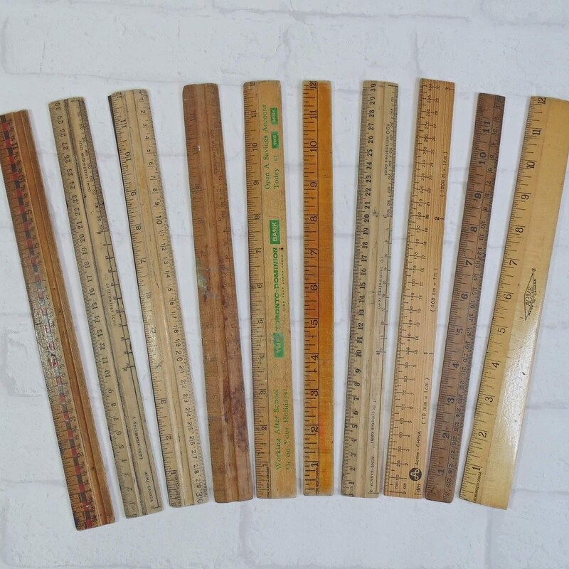 Vintage Wooden Ruler - Etsy