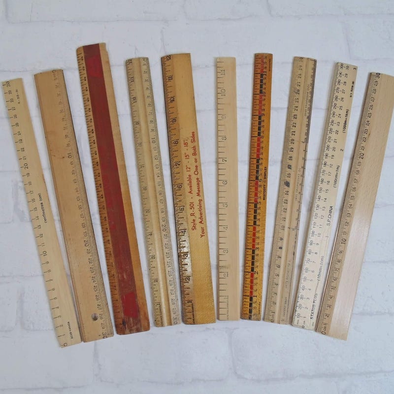 Vintage Wooden Ruler - Etsy
